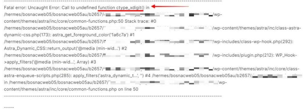 How to Fix Fatal Error: Call to Undefined function ctype_xdigit ...